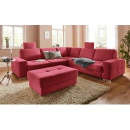 Sit & More Sofa-Kopfst&uuml;tze SIT & MORE, B:50cm H:25cm T:10cm, rot, Holzwerkstoff, Kopfst&uuml;tzen, "Santorini"