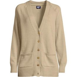 LANDS' END Relaxter V-Cardigan DRIFTER f&uuml;r Damen, Damen, size: regular, Elfenbein, Baumwolle, by Lands' End