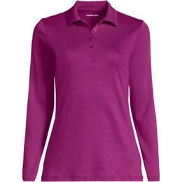 LANDS' END Supima-Poloshirt mit langen &Auml;rmeln f&uuml;r Damen in Plus-Gr&ouml;&szlig;e, Damen, size: plus, Pink, Baumwolle, by Lands' End