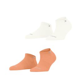 Burlington Damen Sneakersocken "Everyday 2-Pack", Gr. 36, orange, Obermaterial: 72% Baumwolle CO. 25% Polyamid PA. 3% Elasthan EL., glatt, Socken