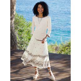 Heine Damen T-Shirt "2er-Pack Shirts", wei&szlig;, Gr. 50, unifarben, 100% Baumwolle, Shirts