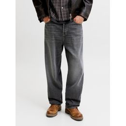 Jack & Jones JACK & JONES Herren Relax-fit-Jeans "JJIALEX JJCREW SQ 063", grau, Gr. 33, Abriebeffekte, Denim/Jeans, Obermaterial: 100% Baumwolle, Jeans,