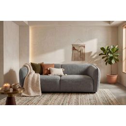 2,5-Sitzer Home Affaire, B:201cm H:73cm T:93cm, grau, 100% Polyester, Sofas, "OSTRUP, Naturt&ouml;ne, Boucle oder Chenille", Breite 201 cm, organische