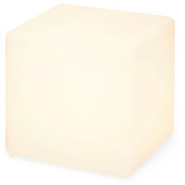 LED Solarleuchte OTTO HOME, B:30,5cm H:31cm L:30,5cm, wei&szlig;, Garten, Leuchten, "Eellin, LED-Solar W&uuml;rfelleuchte 30 cm", mit Erdspie&szlig;