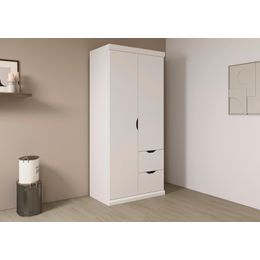 Kleiderschrank OTTO HOME, B:91cm H:203cm T:56cm, wei&szlig;, Holzwerkstoff, Kinderzimmer, Schr&auml;nke, "Mehrzweckschrank Aktenschrank M&ouml;bel Mietswohnung