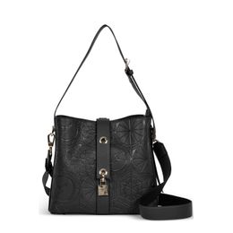 GATTINONI Damen Schultertasche "Teodosia Great Medium Hobo Bag Damen", schwarz, Polyurethan, Taschen, Schultertasche Damen, Abendtasche, Fashion,