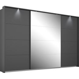 Schwebet&uuml;renschrank Rauch, B:323cm H:233cm T:64cm, grau, Holzwerkstoff, Schr&auml;nke, "Kleiderschrank Schrank Garderobe Schlafzimmerschrank Ankleide