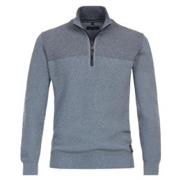 Casamoda Herren Troyer "Casamoda Troyer uni", blau, Gr. M, 100% Baumwolle, Pullover