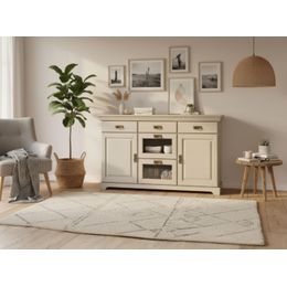 Sideboard OTTO HOME, B:145cm H:85cm T:40cm, beige, Massivholz, Wohnzimmer, Sideboards, "R&uuml;gen", Kommode aus massiver Kiefer, FSC, Breite 145 oder 180