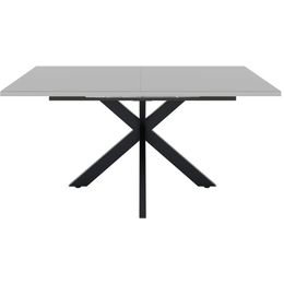 M&auml;usbacher Esstisch M&Auml;USBACHER, H:75cm, grau, K&uuml;che, Tische, "Vitrum", Esstisch ausziehbar auf 210 cm, eckige Tischform, Gestell Sternform