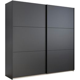 Schwebet&uuml;renschrank Rauch, B:218cm H:210cm T:59cm, grau, Holzwerkstoff, Schr&auml;nke, "Kleiderschrank Dreht&uuml;renschrank Schrank Garderobe KRONACH",