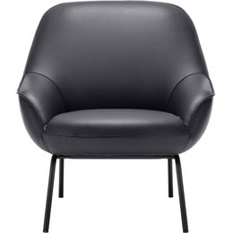 Sessel, B:76cm H:83cm T:83cm, schwarz, CREATION BY ROLF BENZ, Wohnzimmer, Sessel, "Designsessel CR.482 in hochwertiger Detailverarbeitung, Breite