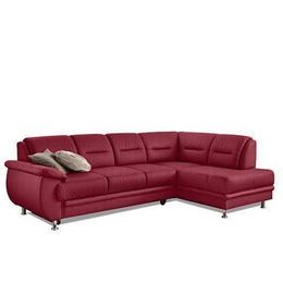 Sit & More Ecksofa SIT & MORE, B:250cm H:85cm T:164cm, rot, Luxus-Kunstleder;Kunstleder Softlux;NaturLEDER (echtes Rindleder)/Korpus passendes Kunstleder