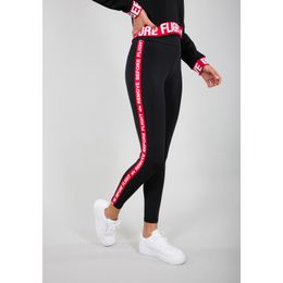 Damen Leggings "RBF Tape Leggings", schwarz, Gr. XS, Alpha Industries, Obermaterial: 80% Nylon, 20% Elastan, Hosen