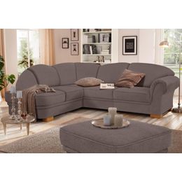 Ecksofa OTTO HOME, B:249cm H:91cm T:218cm, grau, Jacquard ( 100% Polyester );Struktur Blume (100% Polyester), Wohnzimmer, Sofas, "Amrum L-Form",