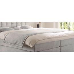 Tagesdecke Hapo, B:240cm L:70cm, grau, Polyester, Tagesdecken, "NEYLA, mit beidseitigem Stoff, in diversen Farben & Gr&ouml;&szlig;en erh&auml;ltlich", beidseitig