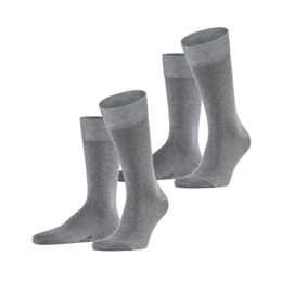 Falke Damen Socken "Happy 2-Pack", Gr. 39, grau, Obermaterial: 80% Baumwolle CO. 18% Polyamid PA. 2% Elasthan EL., glatt, Socken