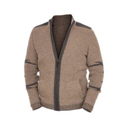 Spieth & Wensky SPIETH & WENSKY Herren Strickjacke "Strickjacke WULF", braun, Gr. S, Obermaterial: 50% Wolle WO. 50% Polyamid PA., Strickjacken