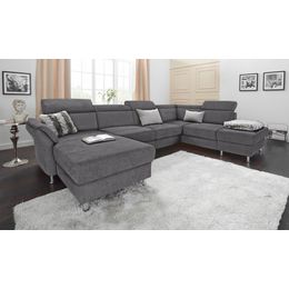 Sit & More Wohnlandschaft SIT & MORE, B:331cm H:97cm T:228cm, grau, Flachgewebe (90% Polyester, 10% Polyamid);Luxus-Microfaser (100% Polyester);Struktur (100%
