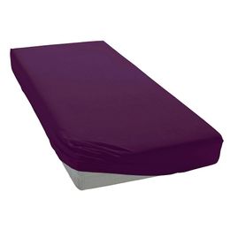Spannbettlaken bellana, L:200cm, lila, Mako-Jersey, Obermaterial: 100% Baumwolle, Bettlaken, "bellana Melone, 100% Baumwolle, Jersey, b&uuml;gelfrei",
