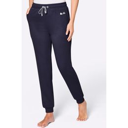 feel good Damen Dehnbund-Hose, Gr. 36, blau, 50% Baumwolle, 50% Polyester, unifarben, Hosen