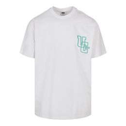 Urban Classics Herren T-Shirt "Urban Classics Herren Glow Logo Tee", wei&szlig;, Gr. XS, unifarben, 100% Baumwolle, Shirts