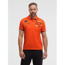 Gaastra Herren Poloshirt, orange, Gr. XXL, bedruckt, Piqu&eacute;, Material: 95% Baumwolle, 5% Elasthan, Shirts, mit Baumwolle