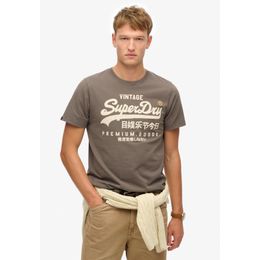 Superdry Herren Rundhalsshirt "VL WORKWEAR RELAXED TEE", schwarz, Gr. S, bedruckt, Single Jersey, Obermaterial: 100% Baumwolle, Shirts, aus Baumwolle