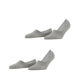 Burlington Damen F&uuml;&szlig;linge "Everyday 2-Pack", Gr. 41, grau, Obermaterial: 74% Baumwolle CO. 23% Polyamid PA. 3% Elasthan EL., glatt, Socken