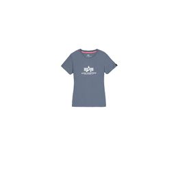 Damen T-Shirt "New Basic T-Shirt BL W", blau, Gr. XS, Alpha Industries, Obermaterial: 100% Baumwolle, Shirts