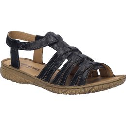 Josef Seibel Damen Sandale "Ivy 02, schwarz", Gr. 38, schwarz, Obermaterial: 100% Rindsleder Leather cow., Schuhe