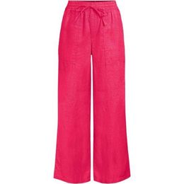 LANDS' END Weite 7/8-Leinenhose mit Dehnbund f&uuml;r Damen, Damen, size: regular, Pink, Leinen, by Lands' End
