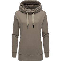 Ragwear Damen Stehkragenpullover "Yodis", braun, Gr. 6XL, Sweatware, 70% Baumwolle, 30% Polyester, Pullover, modischer Kapuzenpullover mit hohem