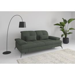 Sit & More 2,5-Sitzer SIT & MORE, B:202cm H:90cm T:122cm, gr&uuml;n, 90% Polyester, 10% Polyamid, Sofas, "Amica, inkl. Sitztiefenverstellung und Armteilverstellung",