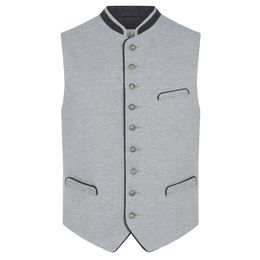 N&uuml;bler N&Uuml;BLER Herren Trachtenweste "Trachtengilet Laurenz", grau, Gr. 52, Obermaterial: 100% Baumwolle CO. 100% Baumwolle CO., Westen