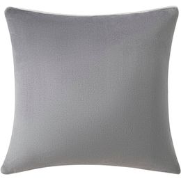 Kissenbezug OTTO HOME, B:50cm L:50cmgrau, Polyester, Polyester, Kissenbez&uuml;ge, "Sennu", doppellagig, Kissenh&uuml;lle, weich, Teddyoptik R&uuml;ckseite,