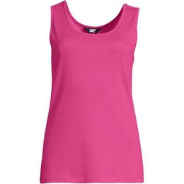 LANDS' END &Auml;rmelloses Top aus Baumwolle f&uuml;r Damen, Damen, size: regular, Pink, Baumwolle, by Lands' End