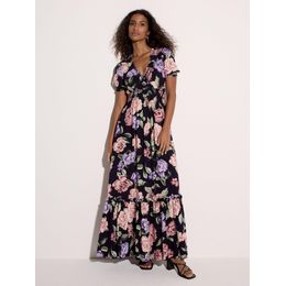 Apricot Damen Maxikleid "Chloe-Maxikleid", blau, Gr. 40, gebl&uuml;mt, gewebt, Obermaterial: 100% Viskose CV., Kleider, mit Blumenmuster und