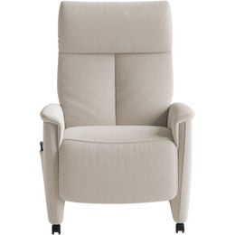 Sit & More TV-Sessel SIT & MORE, B:76cm H:112cm T:84cm, beige, 100% Polyester, Sessel, "Cremona Comfort", wahlweise manuell oder elektrischer Funktion mit Akku