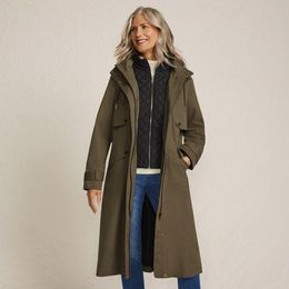 LANDS' END Wasserdichter Kapuzenmantel f&uuml;r Damen, Damen, size: regular, Gr&uuml;n, Baumwolle/Polyester/Nylon, by Lands' End