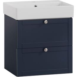 Waschtisch Schildmeyer, B:50cm H:57cm T:40cm, blau, Badezimmer, Waschtische, "Jesper, Waschtisch, Made in Germany, B: 50 cm", Solide Verarbeitung -