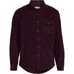 LANDS' END Breitcord-Hemd f&uuml;r Herren, Herren, size: regular, Rot, Baumwolle, by Lands' End