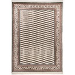 Orientteppich Theko, B:90cm H:12mm L:160cm, beige, Schurwolle, Teppiche, "Abbas Meraj Mir, handgekn&uuml;pft", reine Wolle, mit Fransen, Wohnzimmer