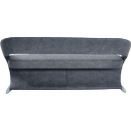 K+w Komfort & Wohnen Essbank, B:204cm H:83cm T:68cm, blau, K+W KOMFORT & WOHNEN, Bronco: Nappaleder pigmentiert, Dickleder, 1, 3/1, 5mm, mit rustikal gek&ouml;rnten