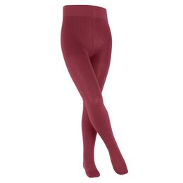 Falke M&auml;dchen Strickstrumpfhose "Family", Gr. 170, rot, Obermaterial: 94% Baumwolle, 4% Polyamid, 2% Elasthan, Strumpfhosen, atmungsaktiv,