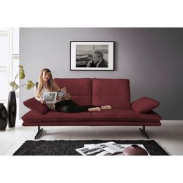 2-Sitzer W.Schillig, B:216cm H:94cm T:96cm, rot, Longlife Xtra-Leder Z69: Das feinnarbige, gedeckte Softleder Z69 besticht durch seine
