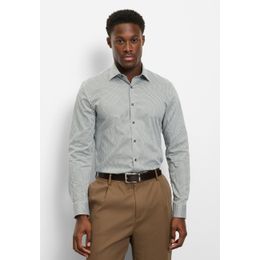 OLYMP Herren Businesshemd "OLYMP No. Six, Super Slim, New York Kent mit extra langem Arm", grau, Gr. 36, 97% Baumwolle, 3% Elastolefin, Hemden