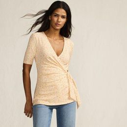 LANDS' END Shirt in Wickel-Optik in Petite-Gr&ouml;&szlig;e f&uuml;r Damen, Damen, size: petite, Elfenbein, by Lands' End
