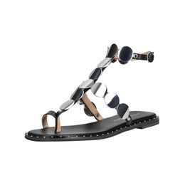 Alma en Pena Damen Zehentrenner "Alma en Pena Zehensteg Leder", Gr. 38, schwarz, Leder, Schuhe