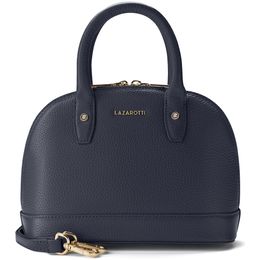 LAZAROTTI Damen Henkeltasche "Bologna Leather Handtasche Crossbody Leder 24 cm", blau, Leder, Taschen